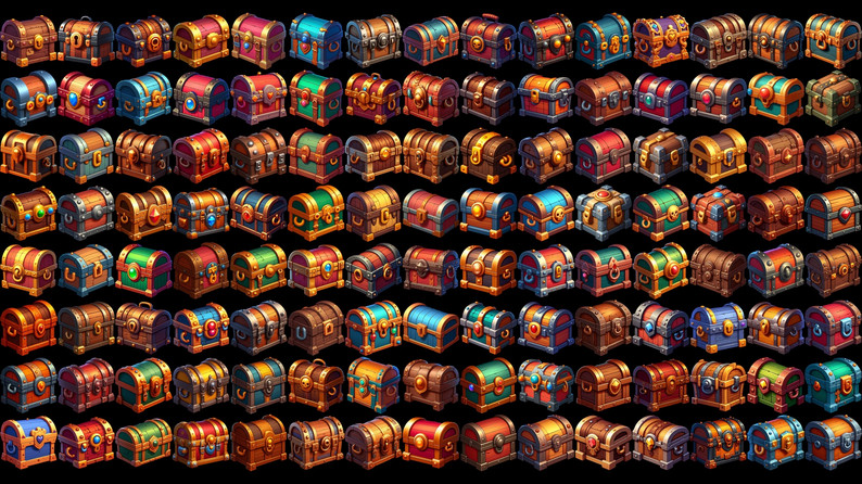 Pack 51 - Chests - 800+ Sprites by FortressSide