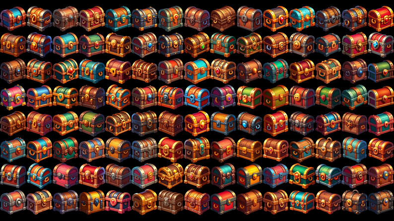 Pack 51 - Chests - 800+ Sprites by FortressSide