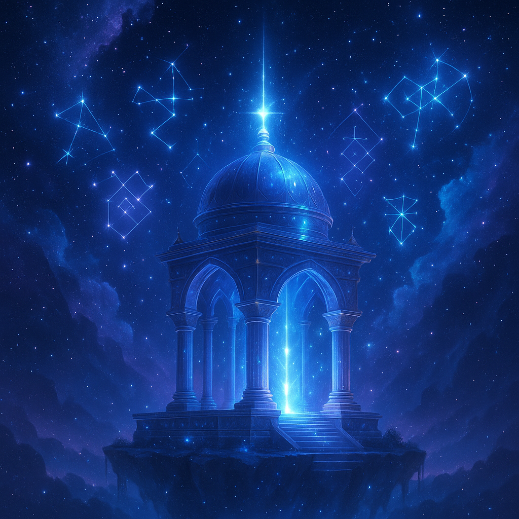 Celestial Temple in the Stars by Mustafa's 4K Art Vault