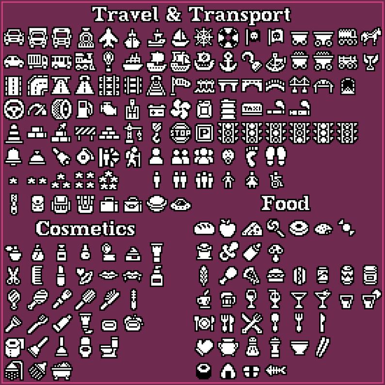 1-bit Pixel Icons by Nikoichu