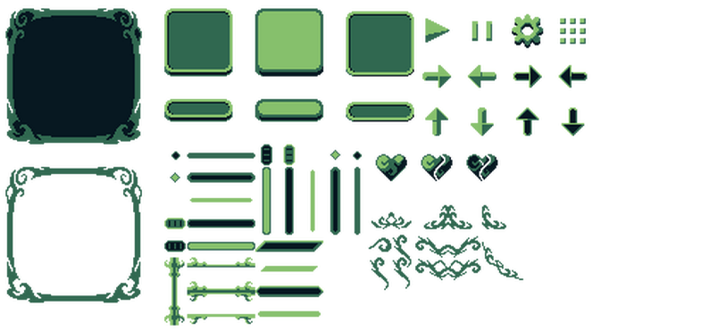 Ornate Retro Pixel UI for Unity - free sample by zLizard