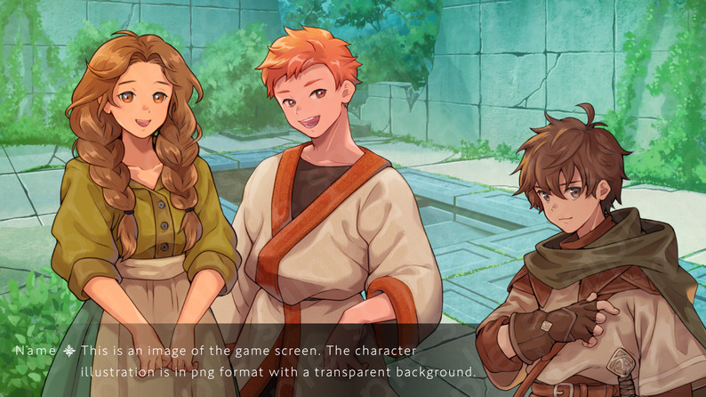 [Fantasy Character Sprite] Village Girl – Brown Braid, Green Ethnic ...