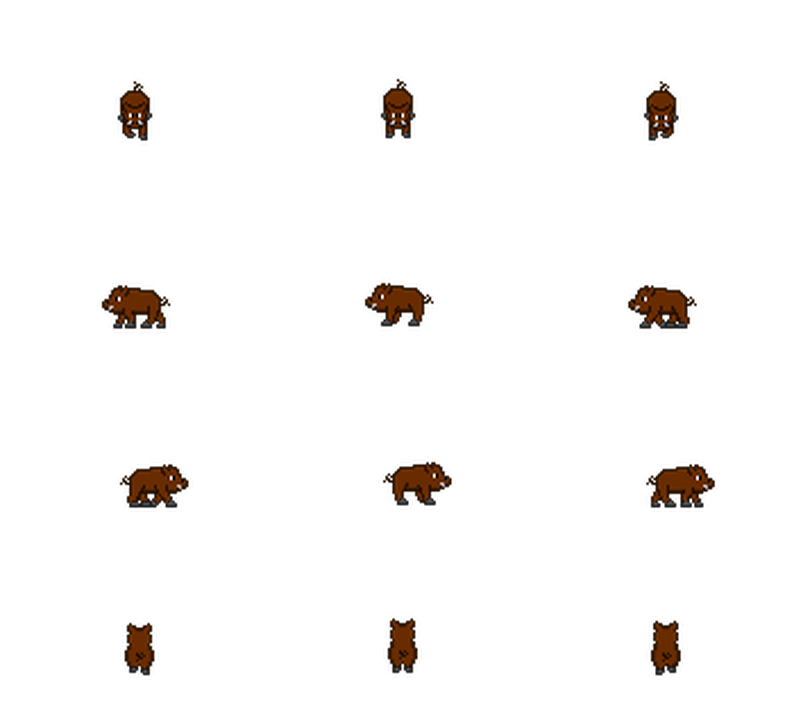 Free Pixel Art Boars by Magicae! Games