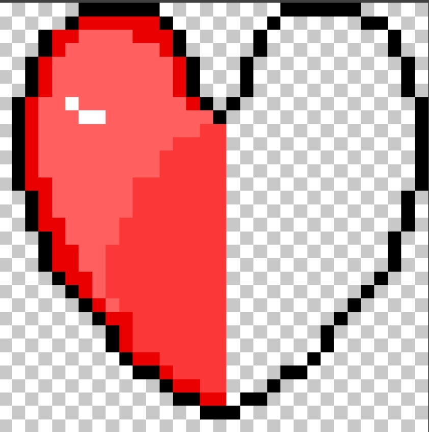Pixel heart by KubeCraft