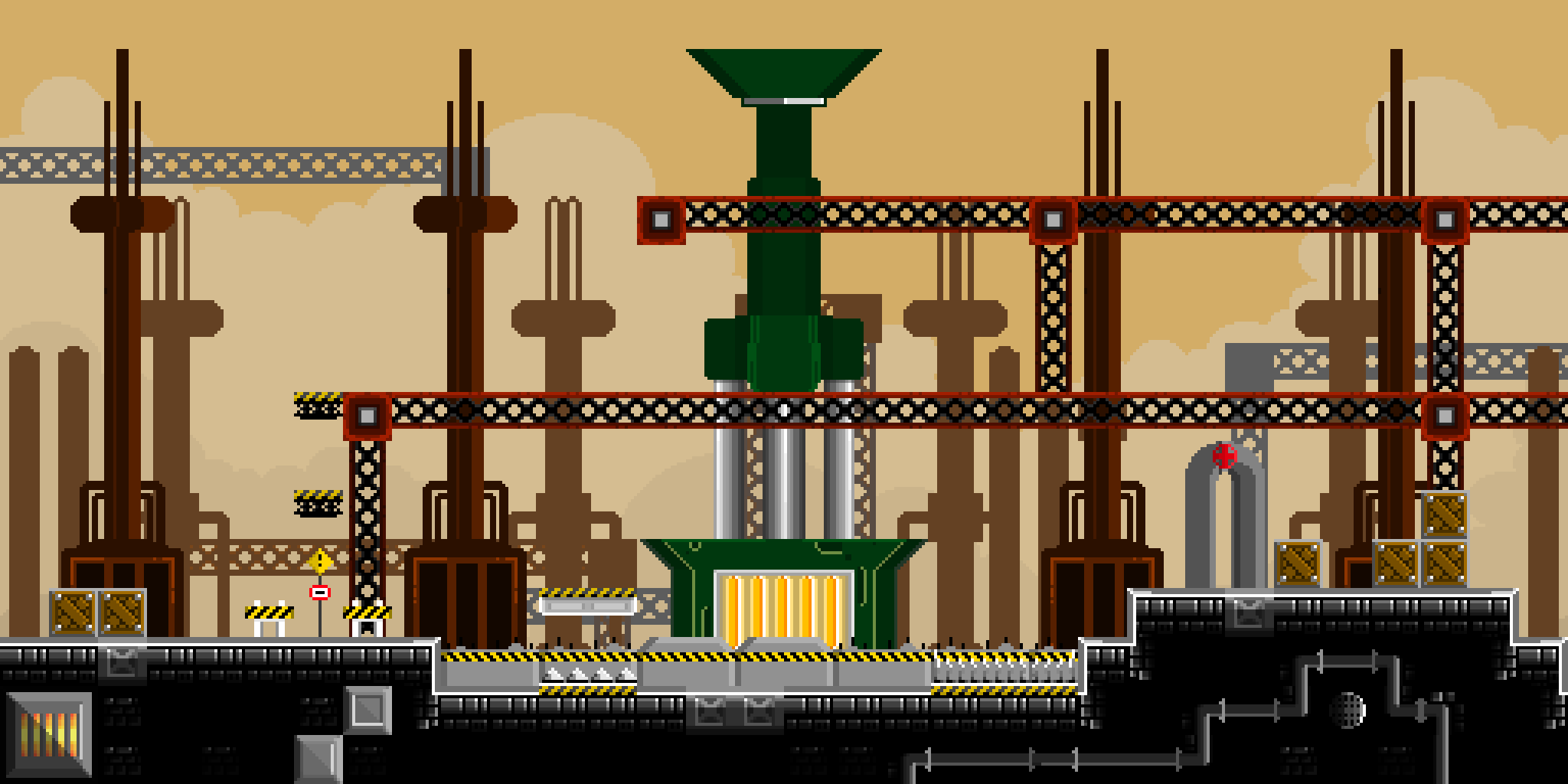 Kilang Factory - Mechanical Industrial tileset 16x16 side scrolling ...