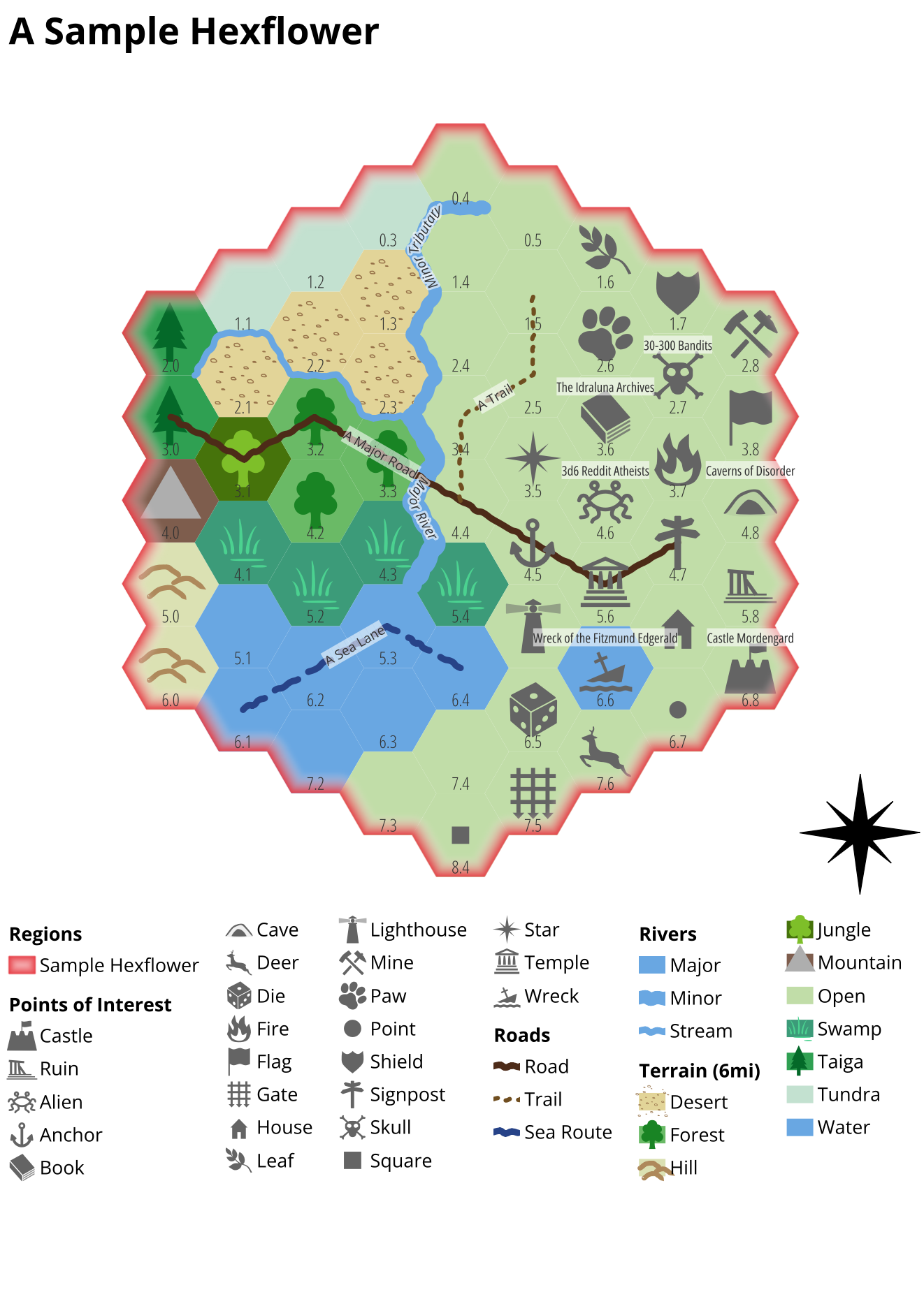 QGIS Hexcrawl Template by idraluna-archives