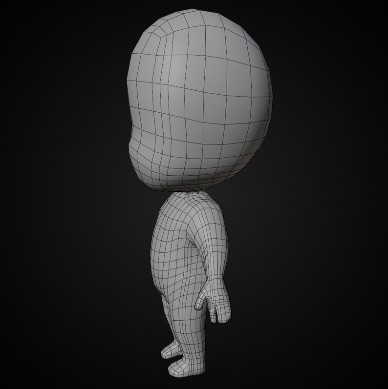 Stylized Chibi Character Base – Blender + FBX + OBJ by Zero