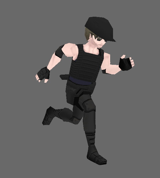 PSX Low Poly Character - Male Gunner 001 - Game Ready by Neko Ninja Labs