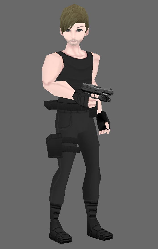 PSX Low Poly Character - Male Gunner 001 - Game Ready by Neko Ninja Labs