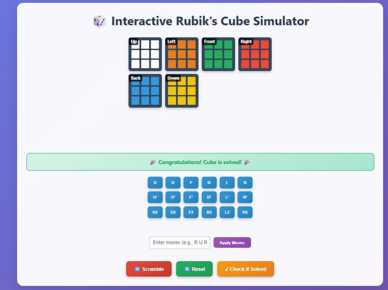 Rubik cube online (2d) by CodeRabbit-Byte