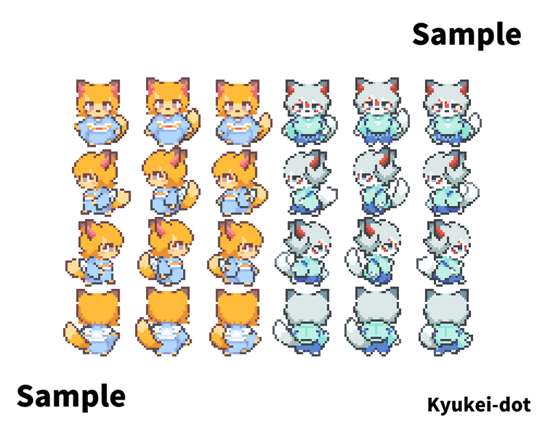 Fox Asset Pack by Kyukei_dot