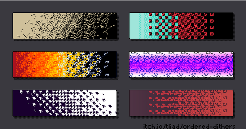 NEW Aseprite Gradients Extension - Over 100 Unique Dithering Patterns! by TLiaD_Kristofer Paul ...