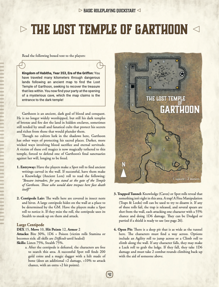 Basic Roleplaying: Universal Game Engine - Free Quickstart with three adventures by Chaosium