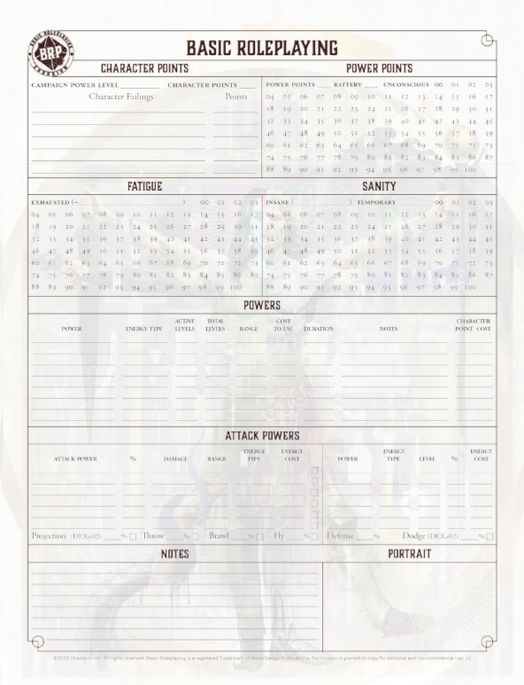 Basic Roleplaying: Universal Game Engine - Free Quickstart with three adventures by Chaosium