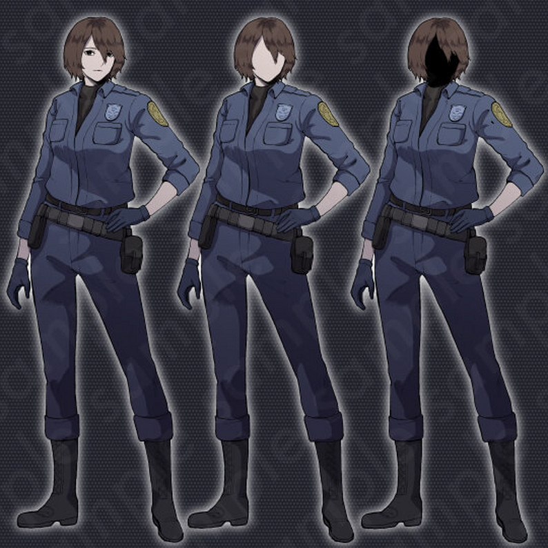 【Character Sprite】Female Police Officer – Brown-Haired Woman for ...