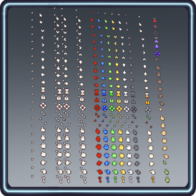 Pixelart Cursors N' Pointers Asset Pack by VoodooMoose