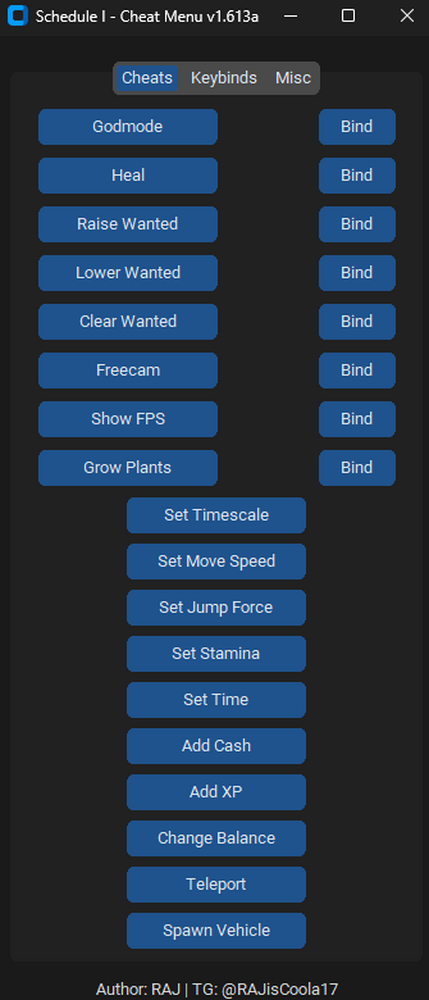 Schedule 1 Cheat Tool by RNJ23