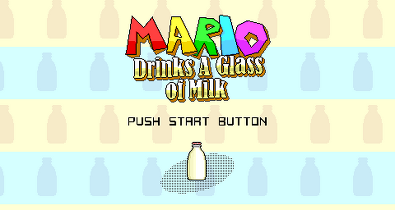 The 'Mario drinks a glass of milk' trilogy by CoolPepper