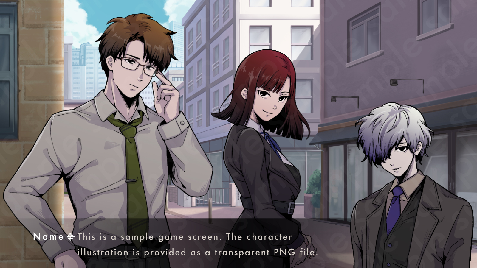 [Line Art Character Sprite Set] Dark School Characters Vol.1 – 5 ...
