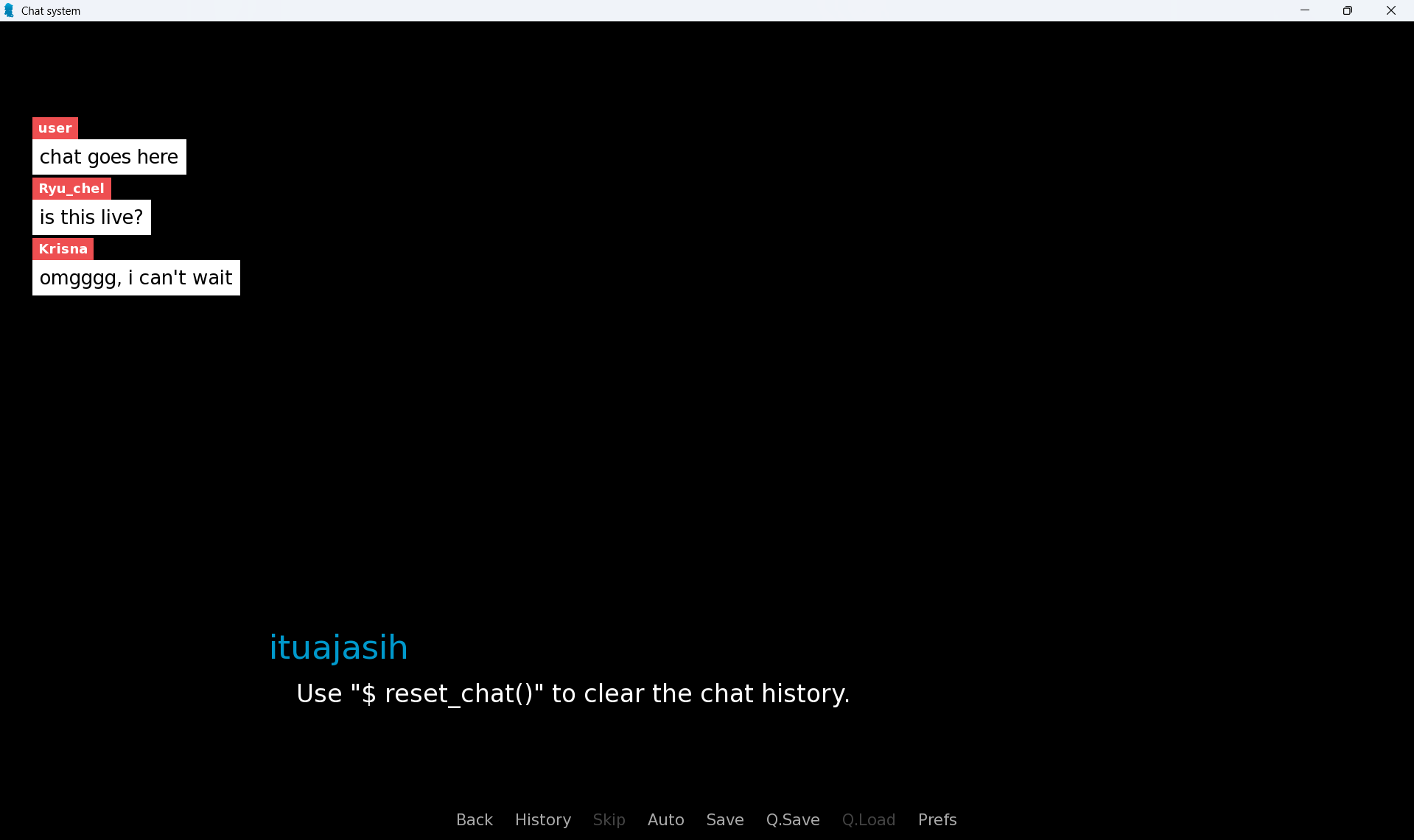 Live Chat System for Ren'Py by ituajasih