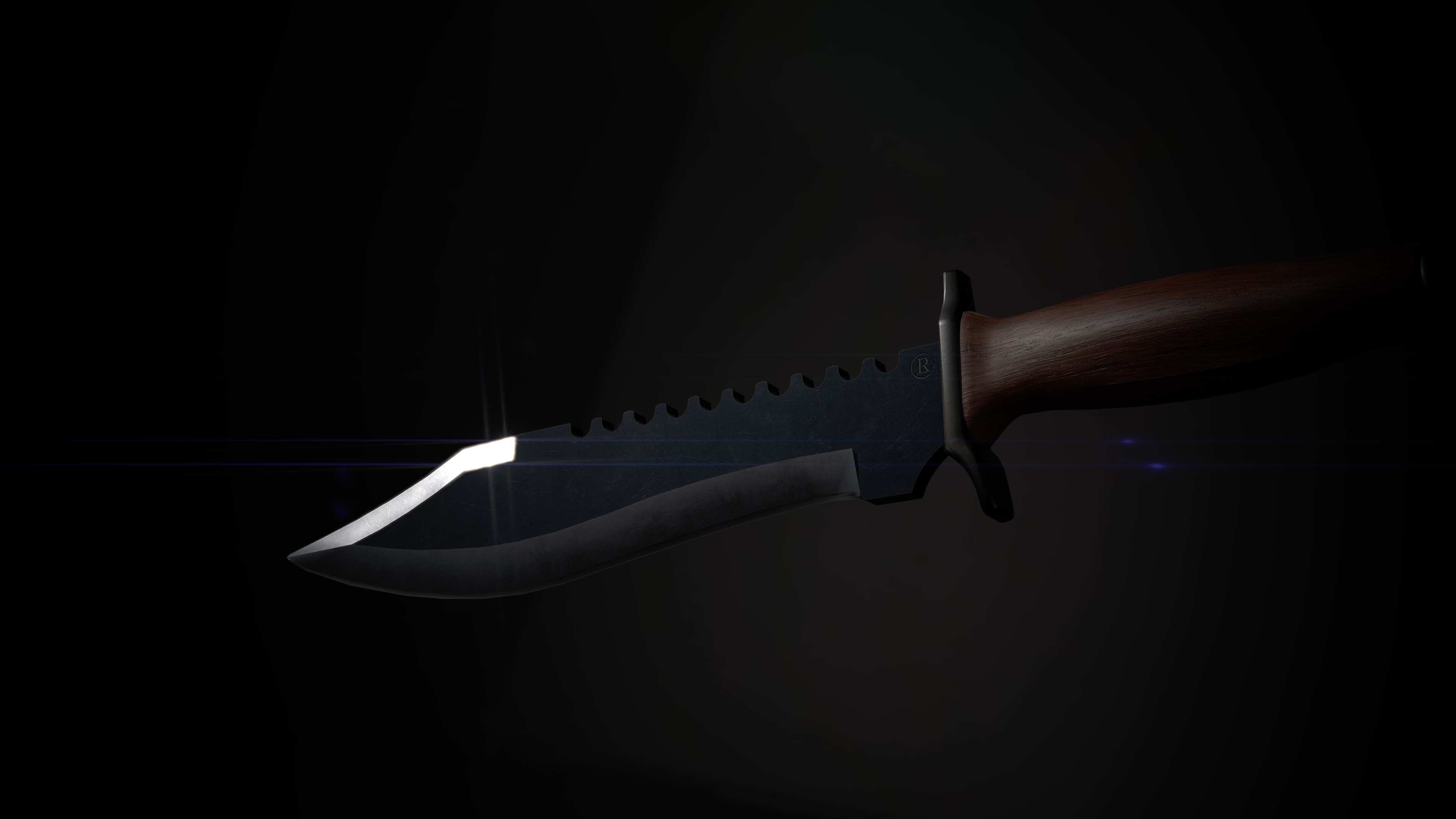 Combat Machete – Game Ready 3D Model + PBR Smart Materials by LuRa