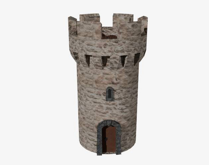 Medieval Tower 3d Model FBX GLB Unity Package by Venturon