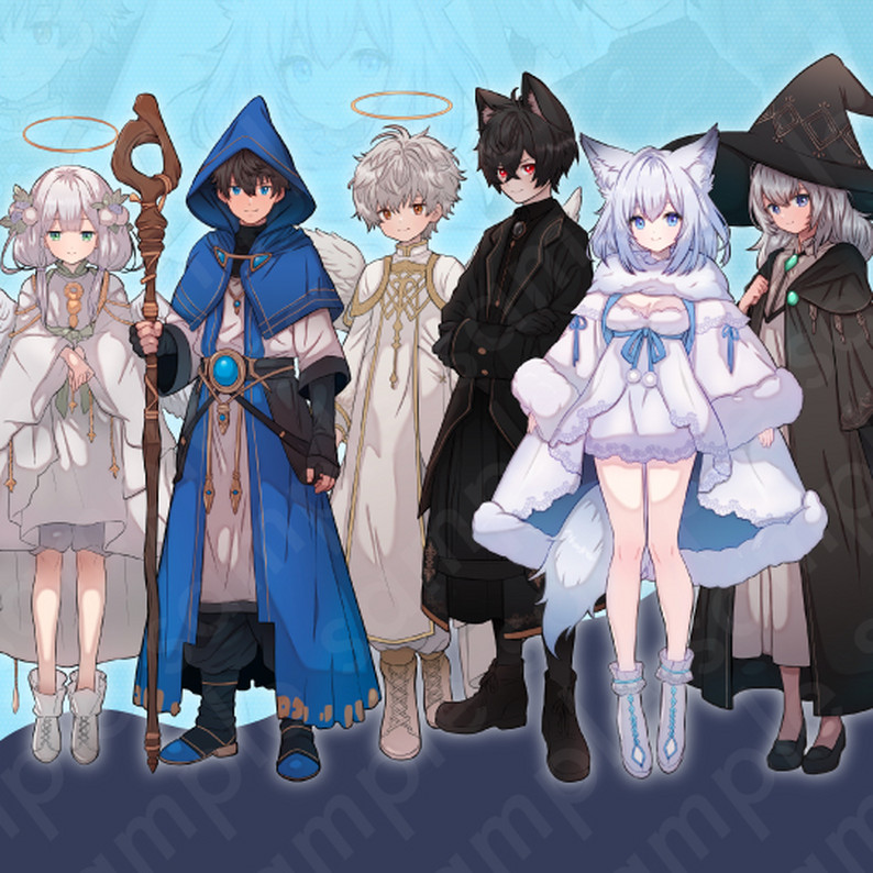 [Fantasy Character Sprite Set] Angels, Mages & Beastkin – 6 Characters ...
