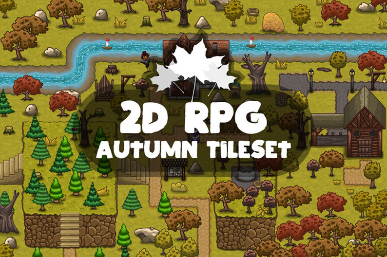 RPG Autumn Tileset by Free Game Assets (GUI, Sprite, Tilesets)