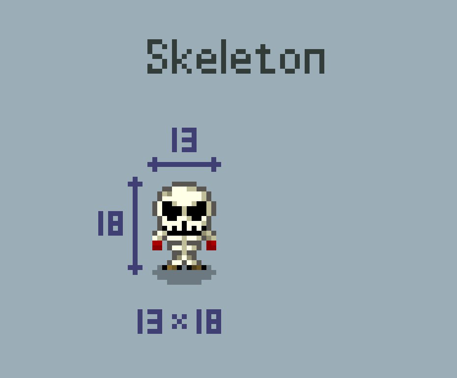 New skeleton added to fantasy asset pack! - Evil Skeleton Pixel Art ...