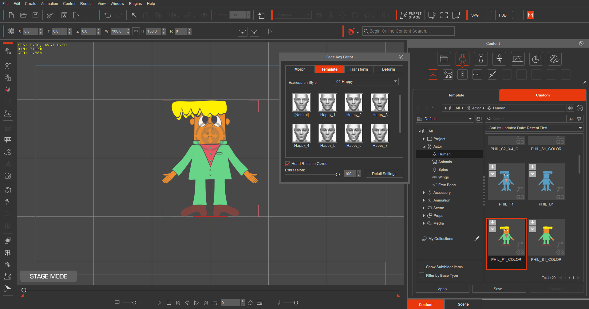 Phil – Character for Cartoon Animator 5 by blaosquirrel