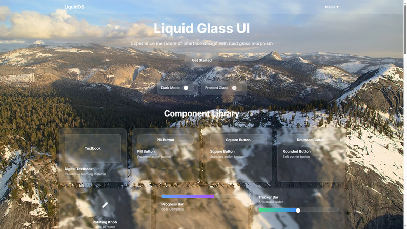 Liquid Glass IOS26 UI Kit v1.6: The Ultimate Liquid Glass Effect ...