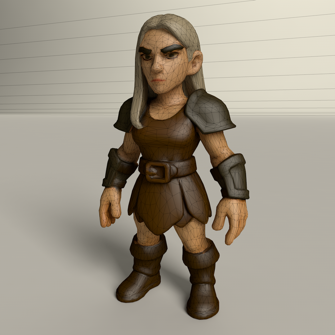 Stylized Game Ready Human Character Rigged named lira by Stratashi