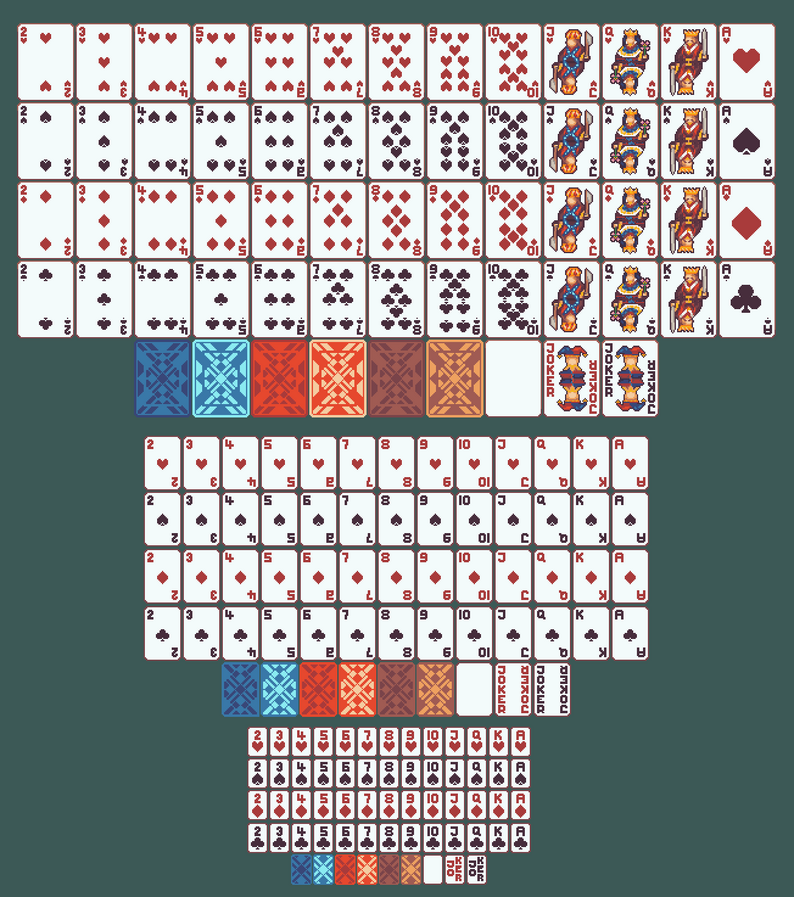 Pixel Playing Cards by SofuAssets