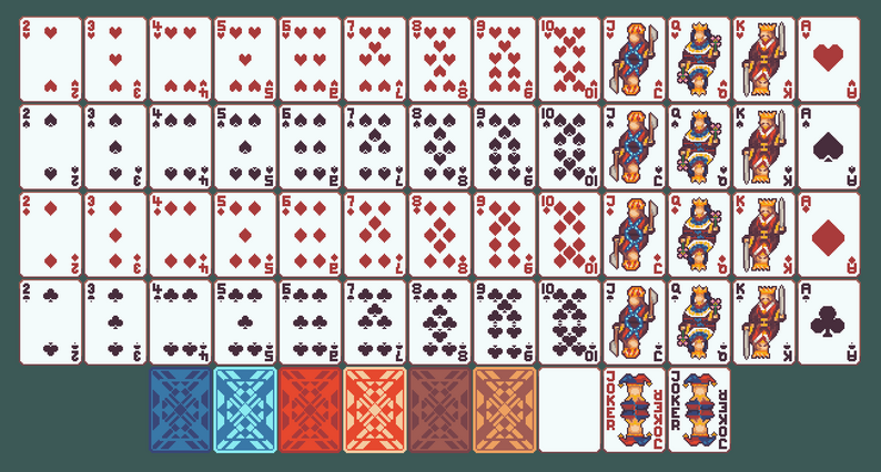 Pixel Playing Cards by SofuAssets