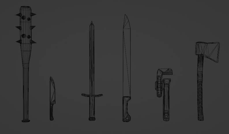 Low Poly Melee Weapon Pack - Stylized Game Ready by Eluki