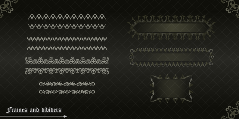 Medieval Gothic UI by GabrielaTot