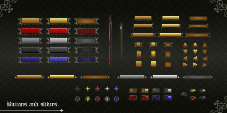 Medieval Gothic UI by GabrielaTot