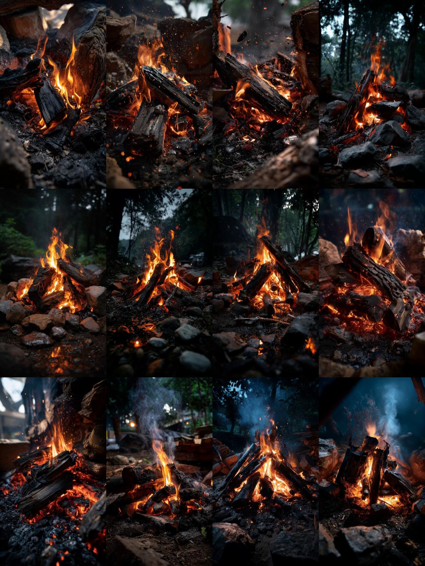 Fire Wake - 12 Vertical Campfire Videos (HD, 2K, 4K) by Digital Prophecy Lab