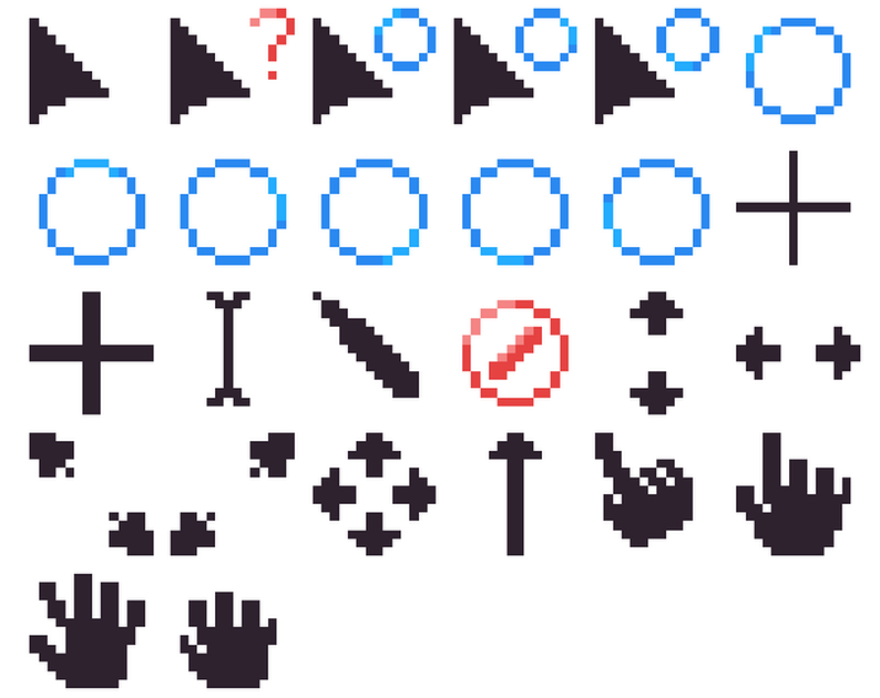 Simple Pixel Cursors by Gabl