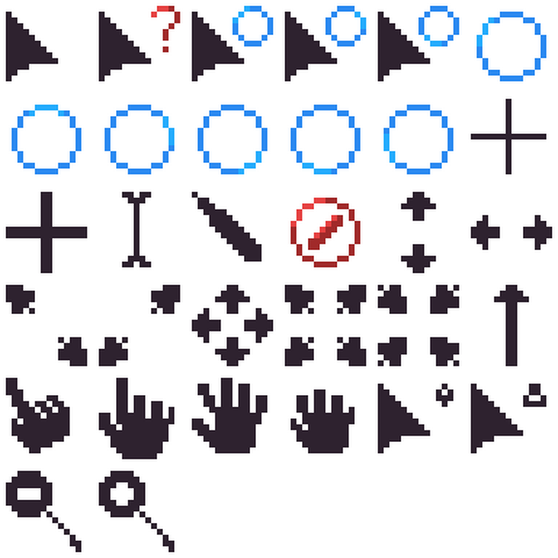 Simple Pixel Cursors by Gabl