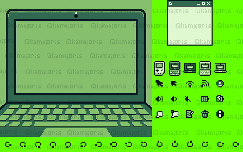 Gameboy Laptop Overlay Asset Pack by Li-a Majoris