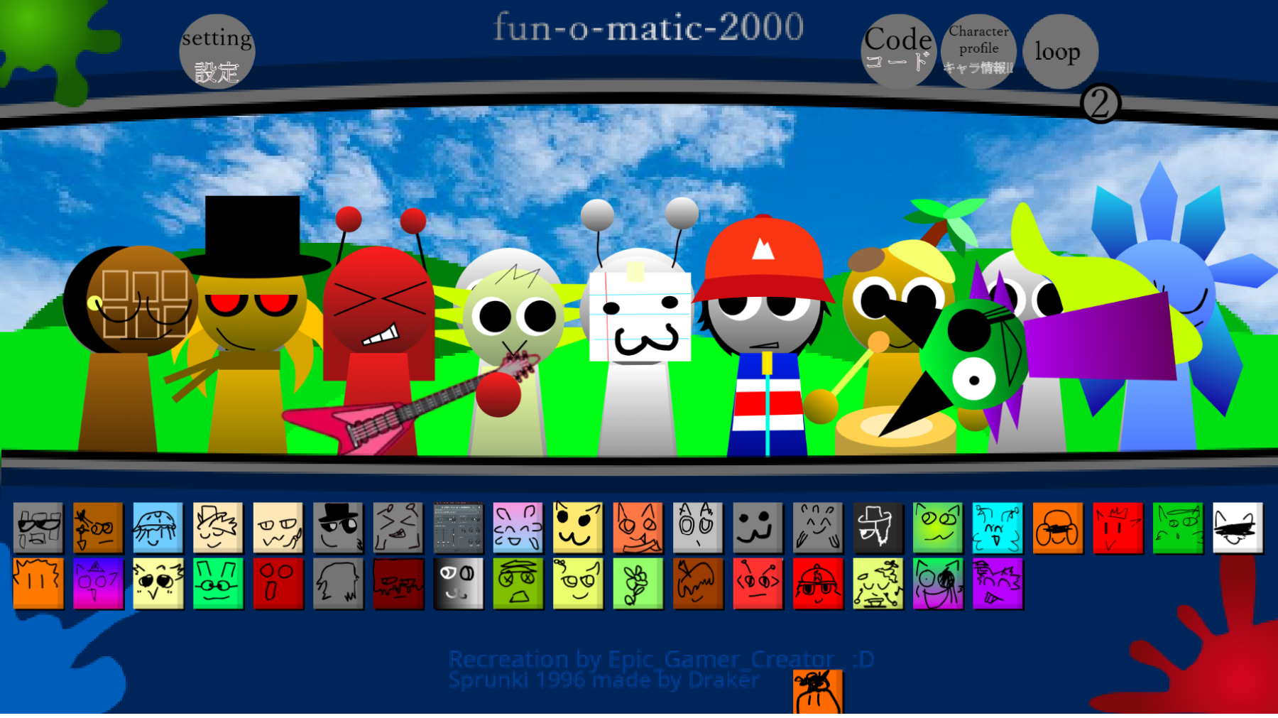 sprunki 1996 OCs (free sprunki game) by maguro157