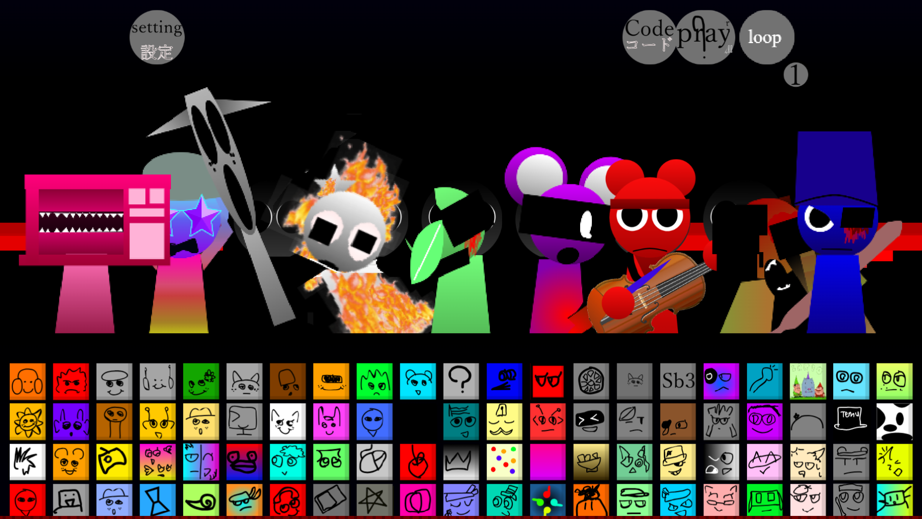 sprunki 1996 OCs (free sprunki game) by maguro157