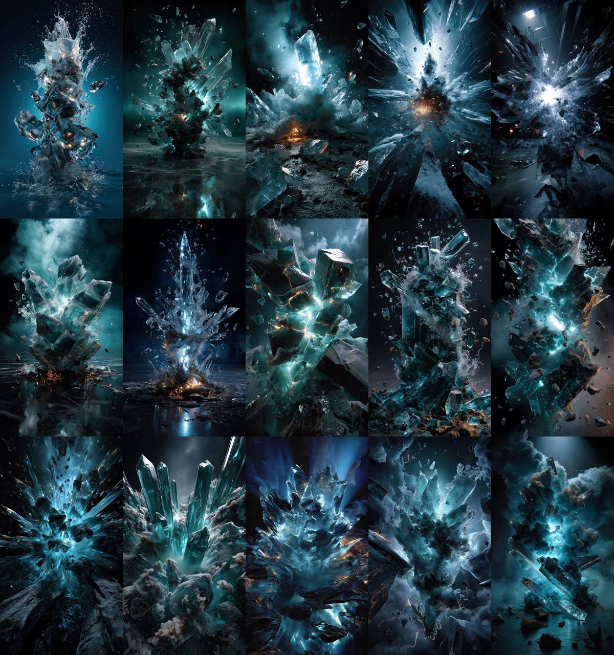 Frozen Fluid – 35 Vertical Abstract images by Digital Prophecy Lab