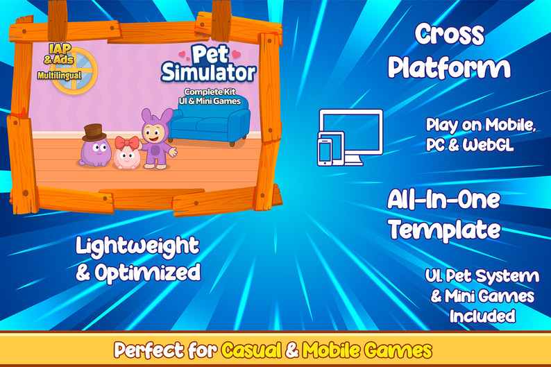 Virtual Pet Game Template - Complete Game by BizachiCode