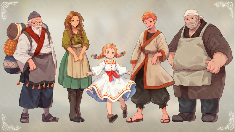 Fantasy Mob Character Set Vol.2 - Village Residents by POMPACK