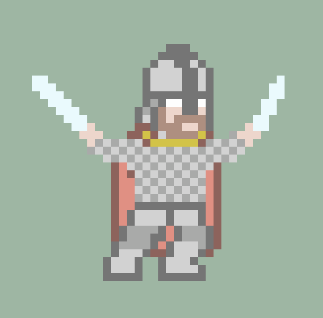 Pixel Dual Sword Knight by Bazelico