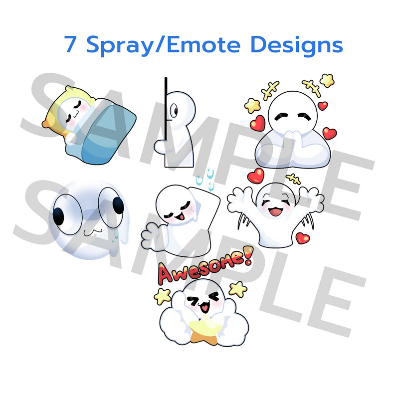 Basic Emotes & Sprays Pack by PeachyTea