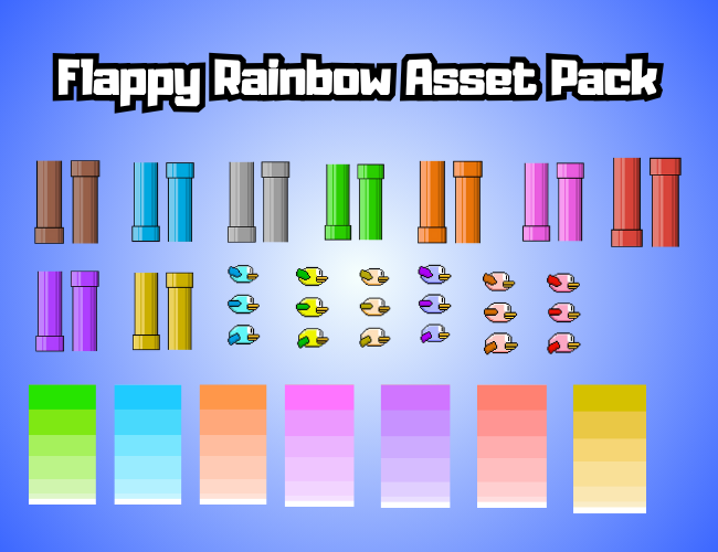 Color Flappy Bird Asset Pack by PearCard Games