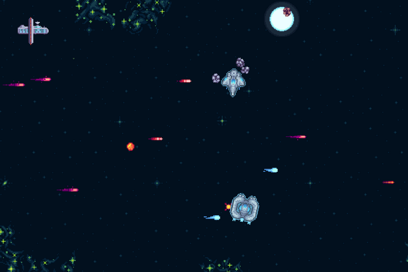 2D Pixel Spaceships Kit by Venogear